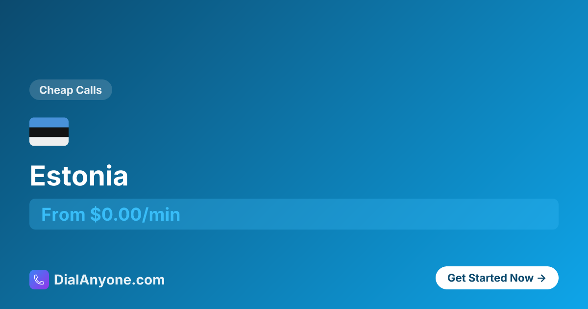 How to Call Estonia - Complete Dialing Guide +EE | DialAnyone ...