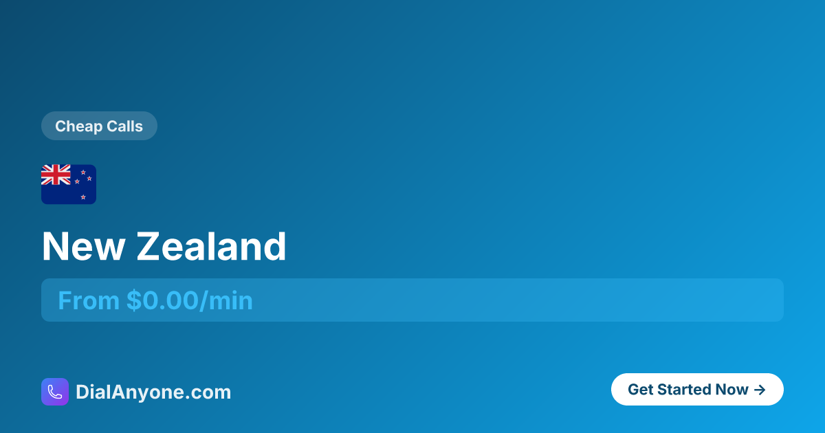 How to Call New Zealand - Complete Dialing Guide +NZ | DialAnyone ...